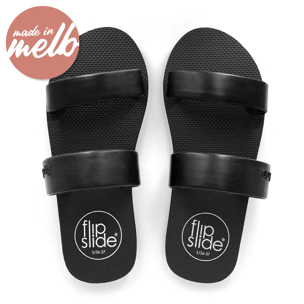 The original natural rubber flip-flop slide. – flipslide
