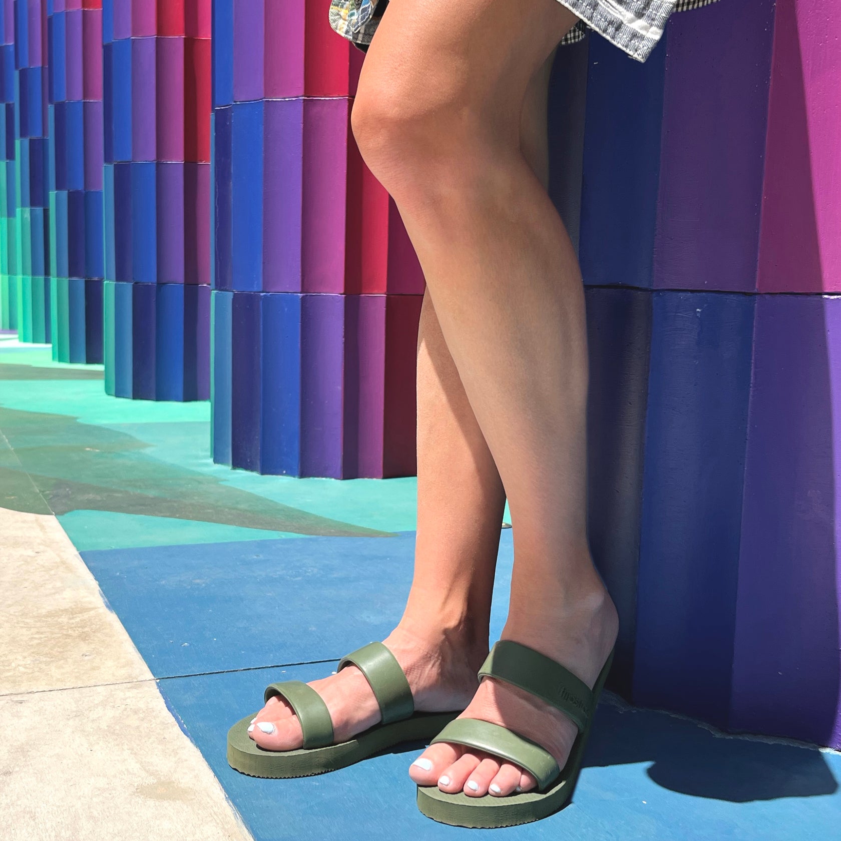 Flipslide - The original natural rubber flip-flop slide - Daintree Green